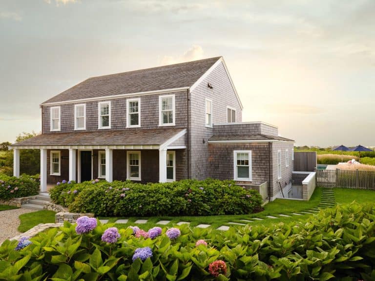 Inside a Nantucket dream house with a serene coastal color scheme