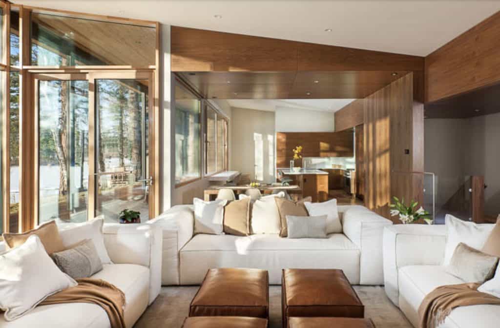 See this spectacular cedar clad lake house in Montana’s Flathead Valley