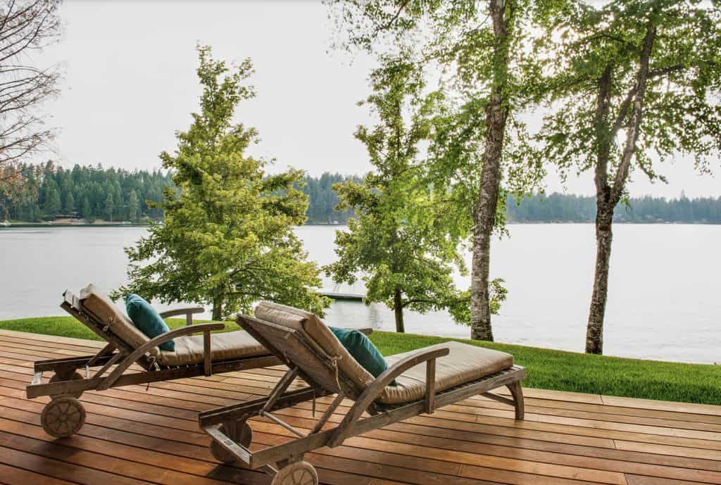See this spectacular cedar clad lake house in Montana’s Flathead Valley