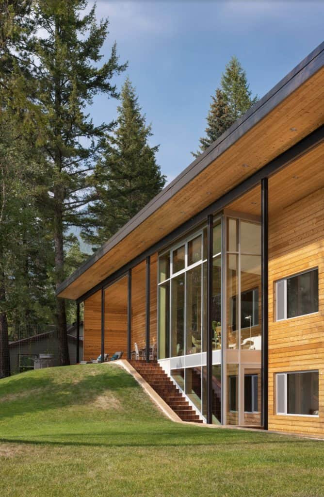 See this spectacular cedar clad lake house in Montana’s Flathead Valley