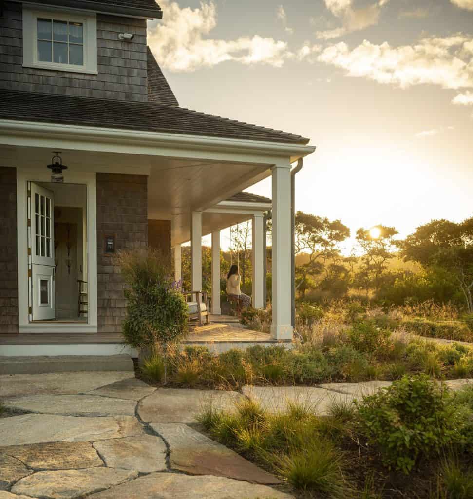 See this beautiful New England beach house overlooking Nantucket Sound