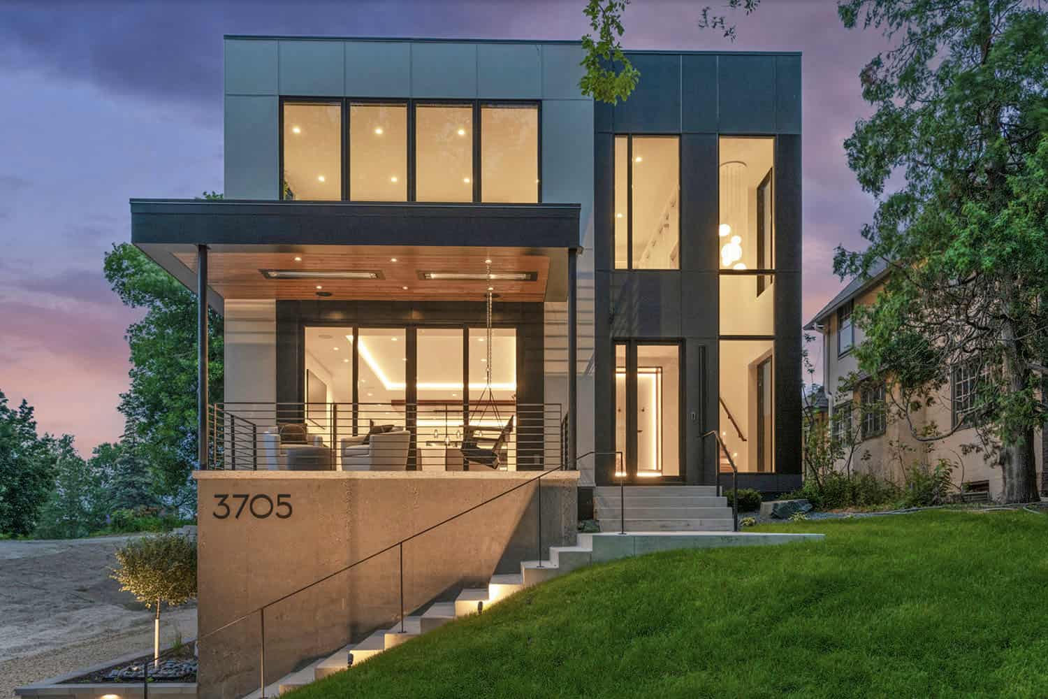 Inside a stunning modern Minnesota house with downtown skyline views