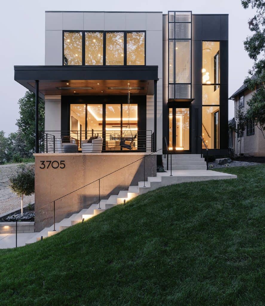 Inside a stunning modern Minnesota house with downtown skyline views