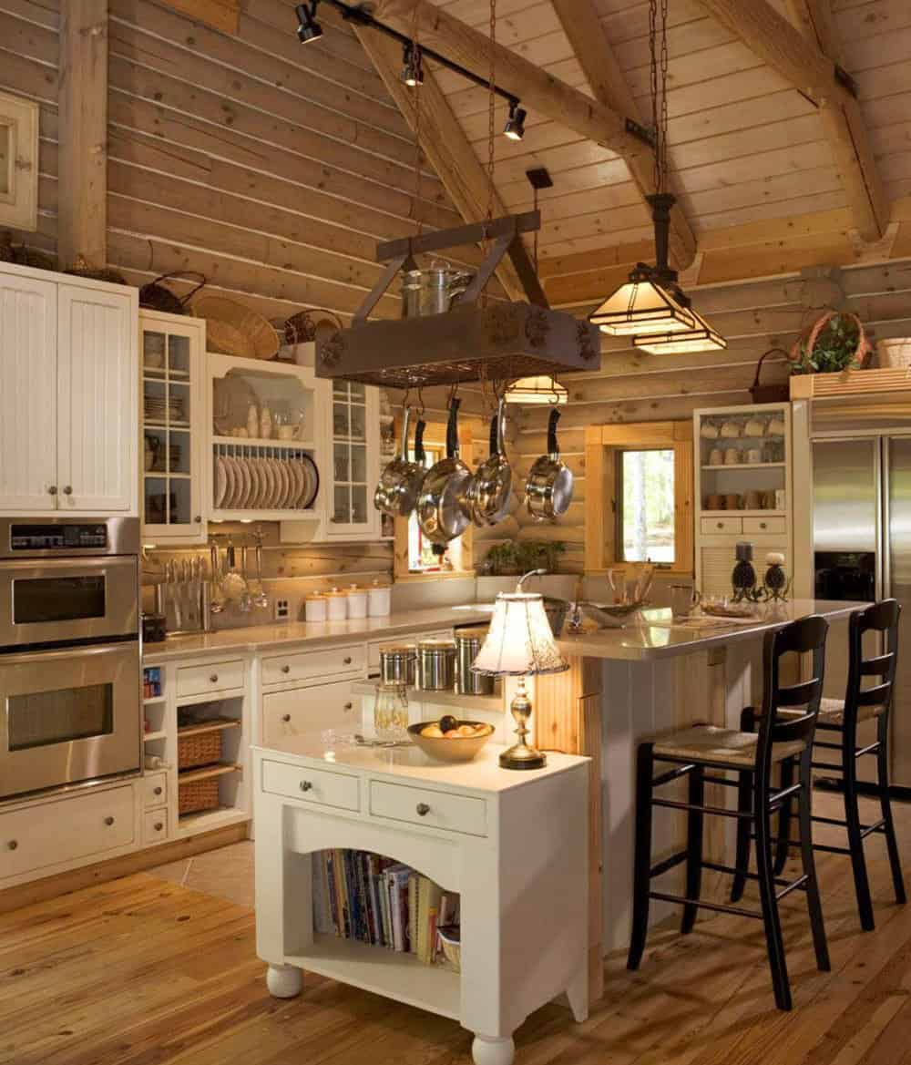 A peek inside this absolutely stunning rustic log house in Tennessee