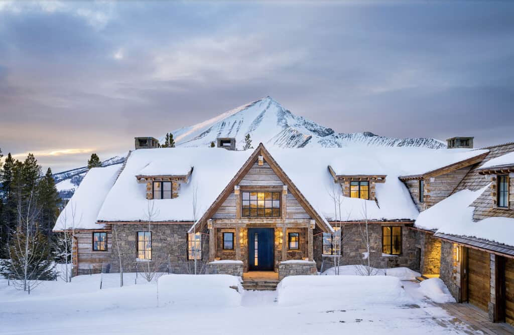 Inside this striking Big Sky Country retreat with glorious views of ...