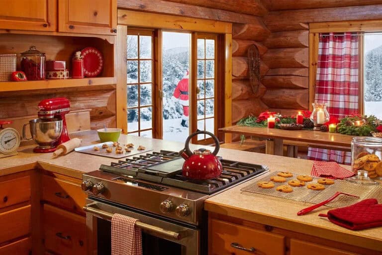 Step inside the magical log cabin of Santa Claus in the snowy North Pole