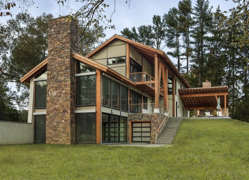 Step inside this zen inspired house in Pennsylvania: Leaning Timber Haus