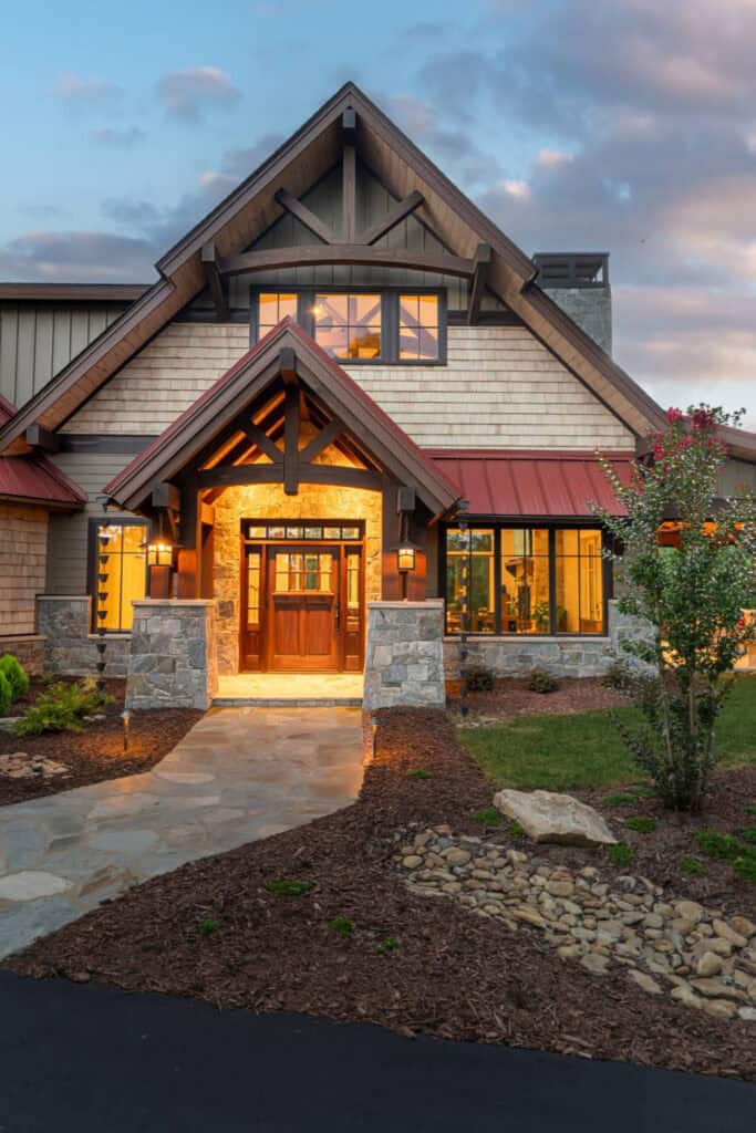 A stunning contemporary craftsman style home in the scenic Black Mountains