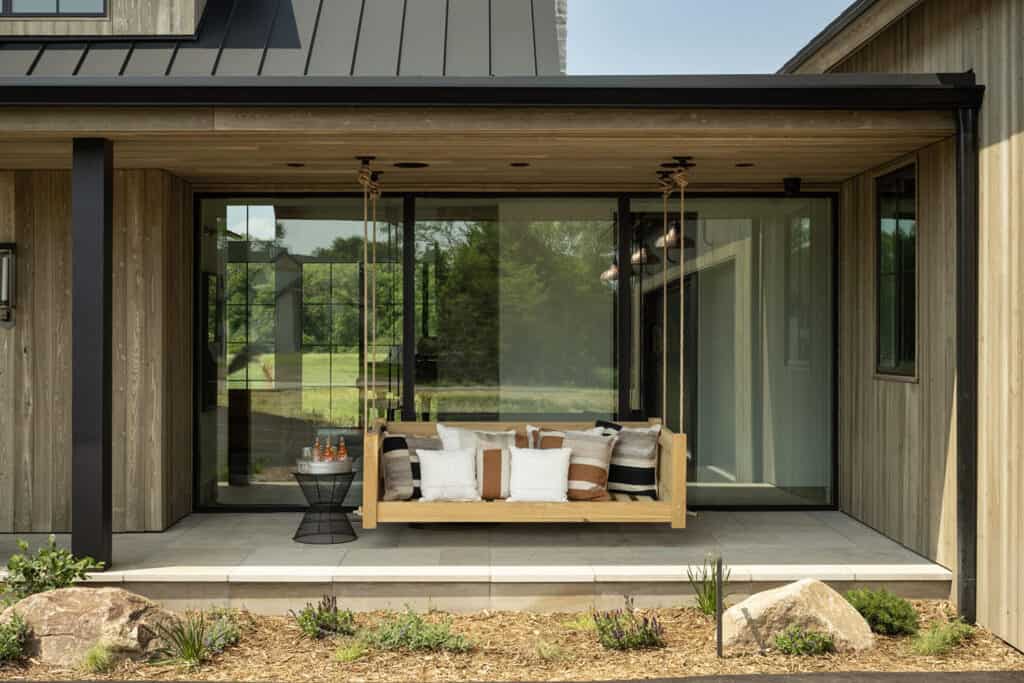 Stepping inside this Midwest modern home is the epitome of rugged elegance
