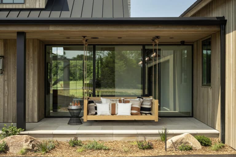 Stepping inside this Midwest modern home is the epitome of rugged elegance