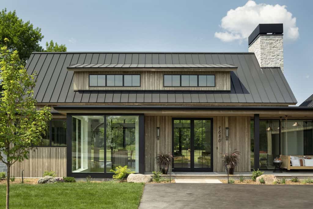 Stepping inside this Midwest modern home is the epitome of rugged elegance