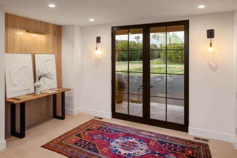 Stepping inside this Midwest modern home is the epitome of rugged elegance