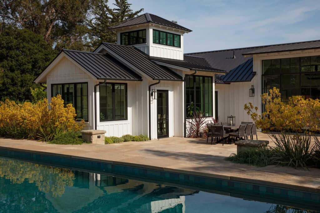 A peek inside this Montecito modern farmhouse with beautiful living spaces