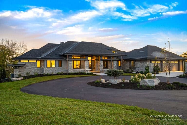 A peek inside this stunning modern prairie-style home on Lake Independence