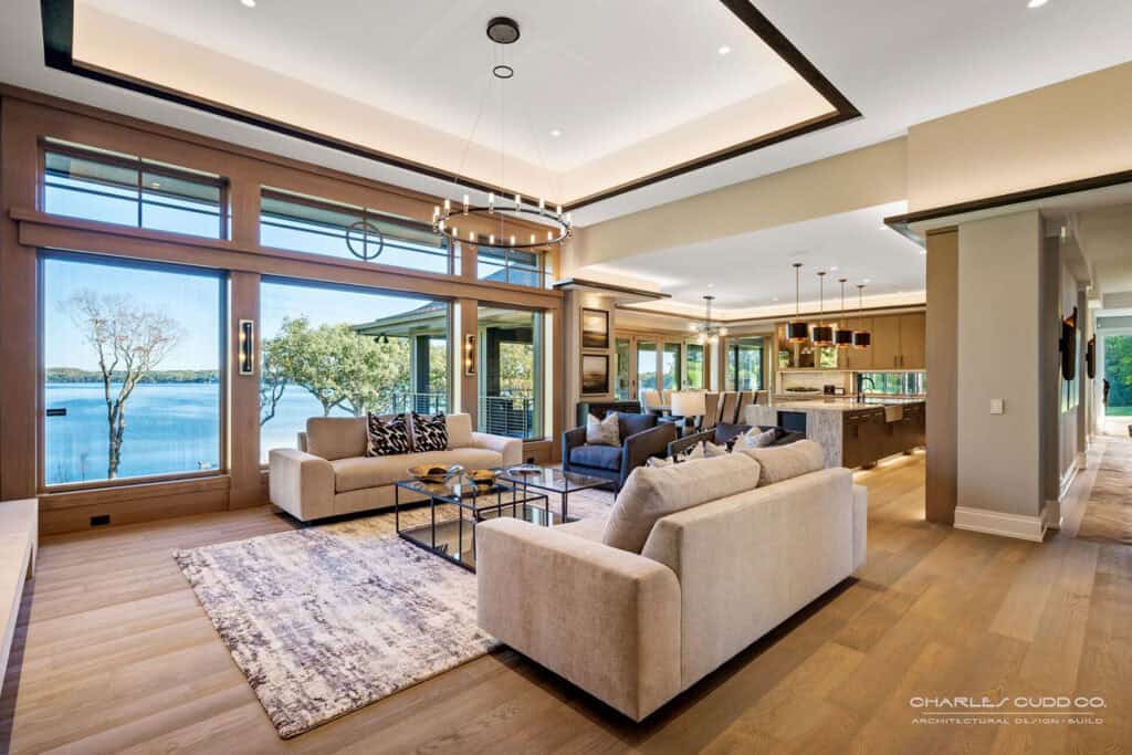 A peek inside this stunning modern prairie-style home on Lake Independence