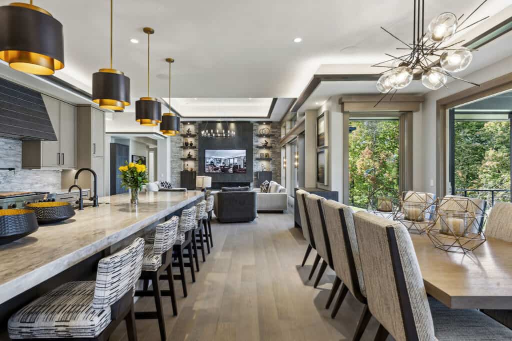 A peek inside this stunning modern prairie-style home on Lake Independence