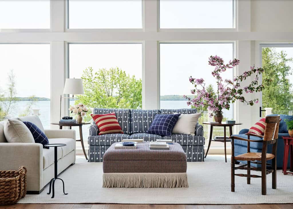 Inside this stunning Michigan lake house with luxurious Americana style