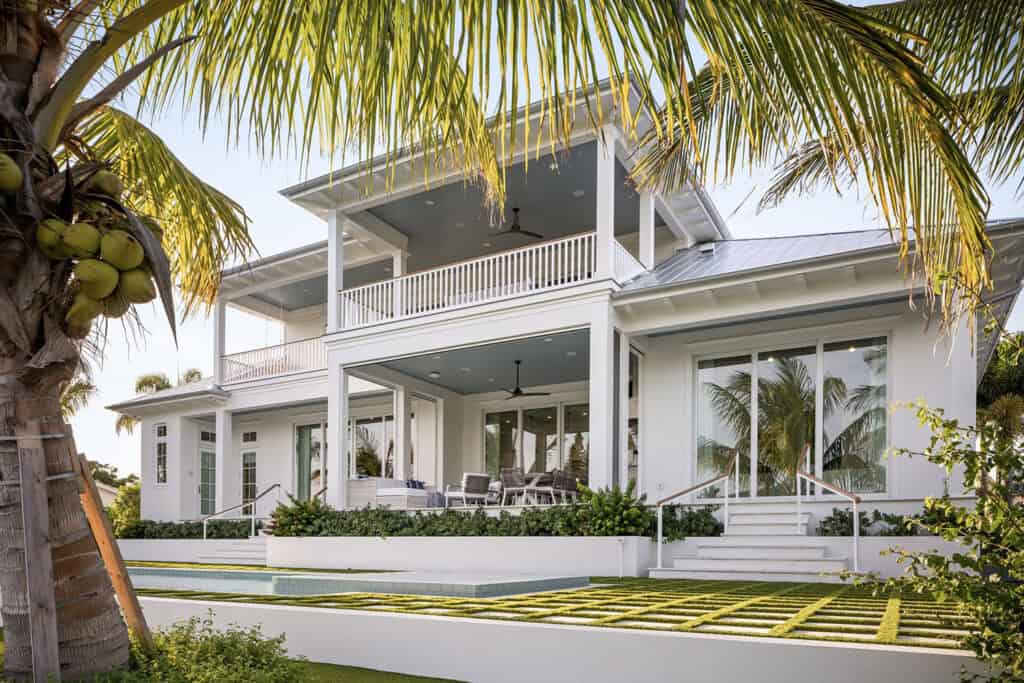 Step into this stunning coastal contemporary retreat on Longboat Key ...