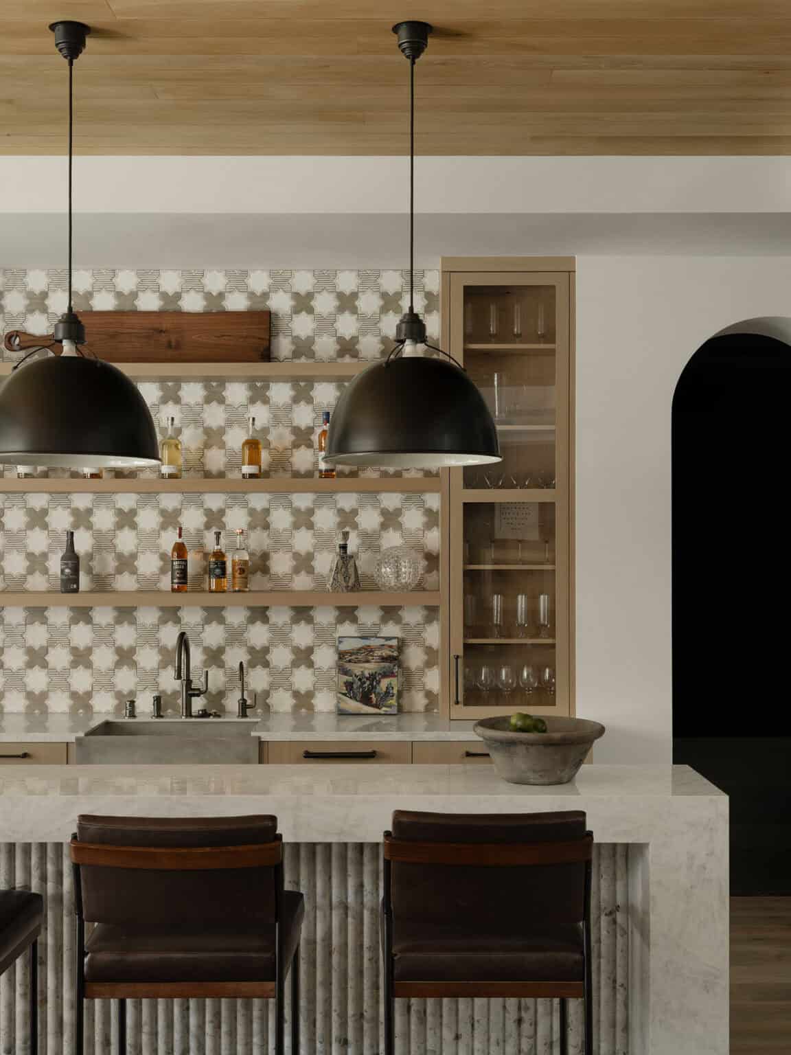 Spanish style architecture with a modern twist in this Newport Beach house