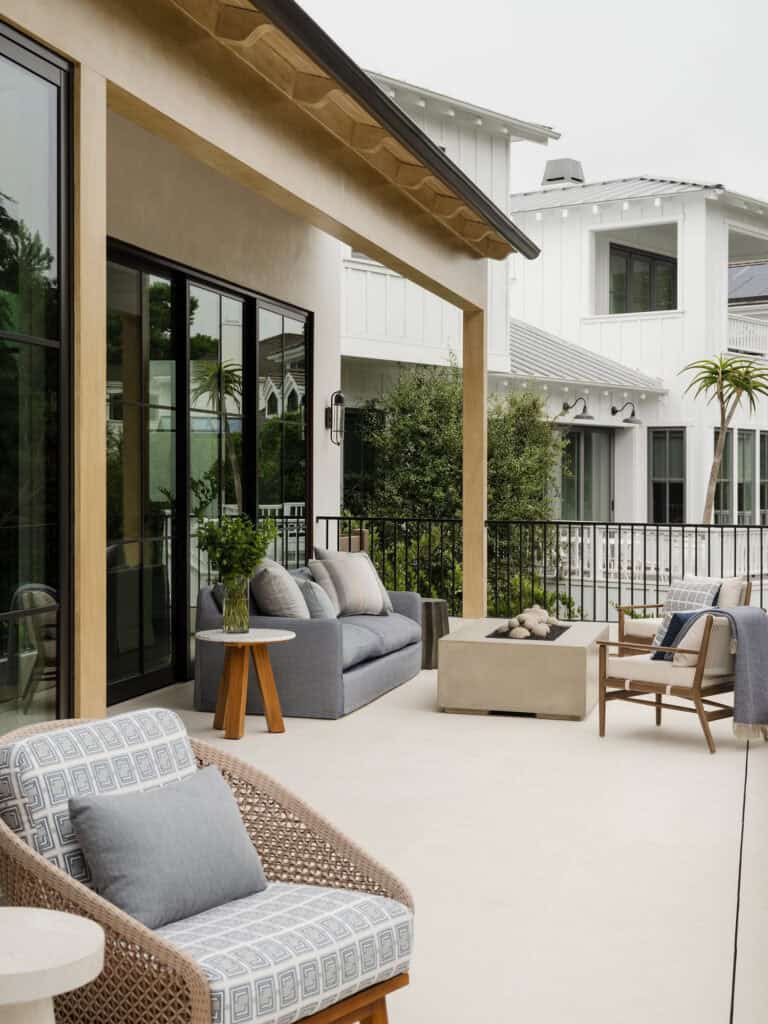 Spanish style architecture with a modern twist in this Newport Beach house
