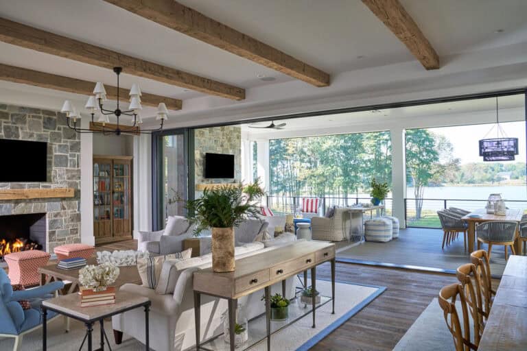 Annapolis waterfront home on the South River has rustic coastal chic vibe