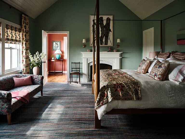 A peek inside this Vermont mountain house with beautiful pattern and color