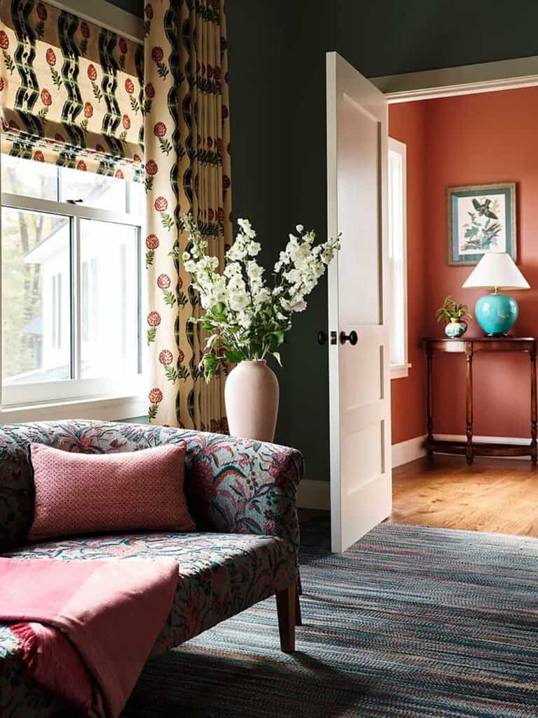 A peek inside this Vermont mountain house with beautiful pattern and color
