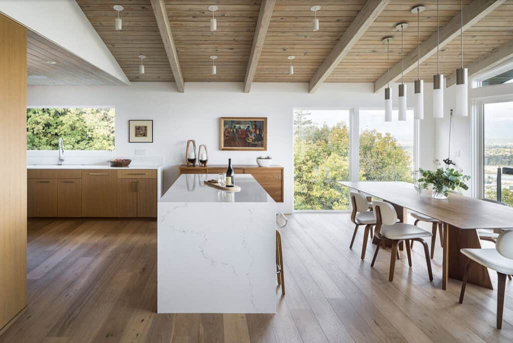 1965 Midcentury modern home gets serene update with Portland skyline views