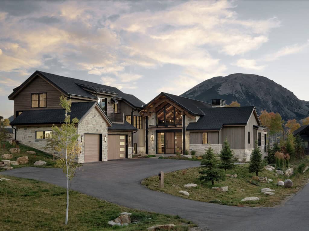 Mountain style home with serene views of the Colorado Rocky Mountains