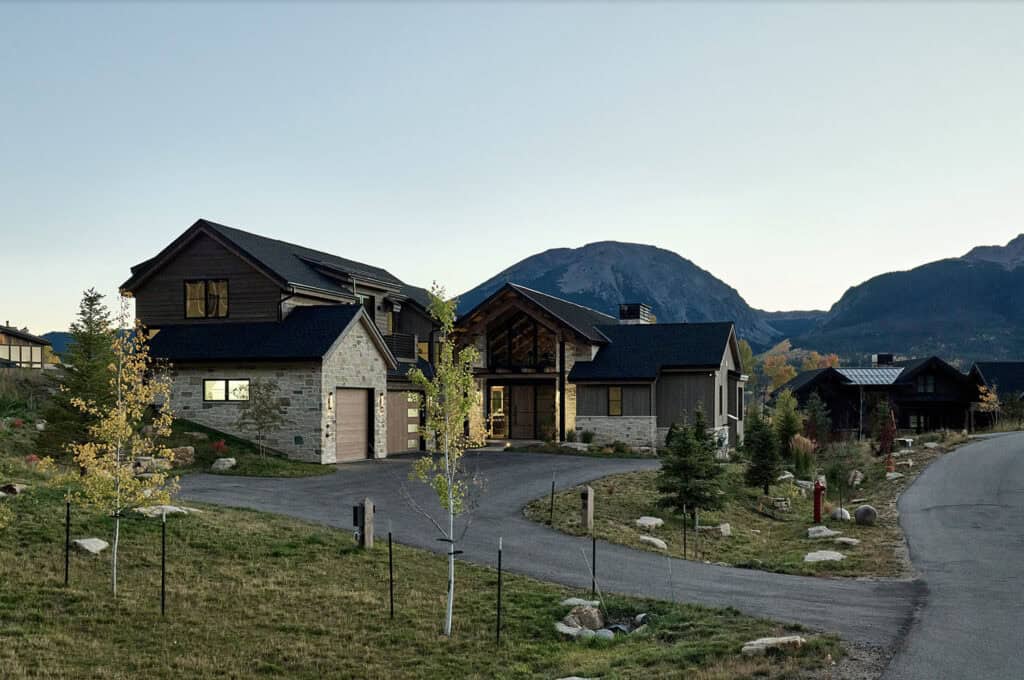 Mountain style home with serene views of the Colorado Rocky Mountains