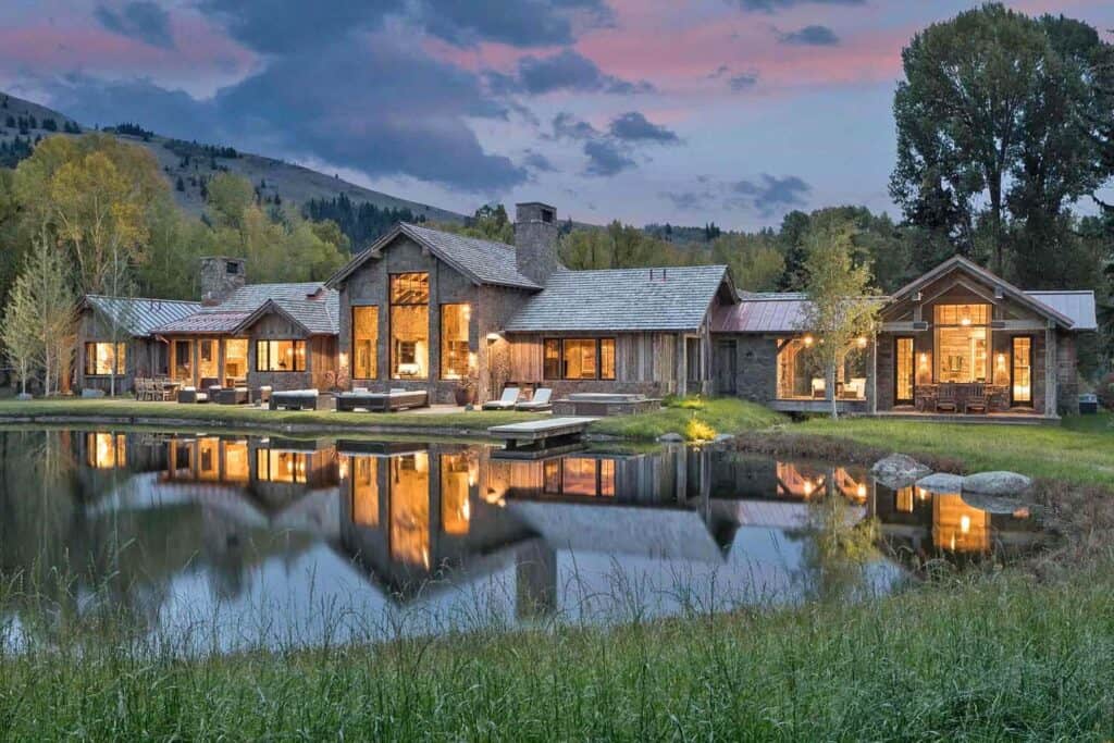 Inside a rustic Wyoming house with astounding Grand Teton views