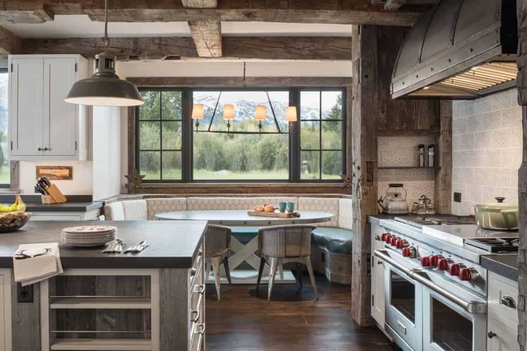Inside a rustic Wyoming house with astounding Grand Teton views