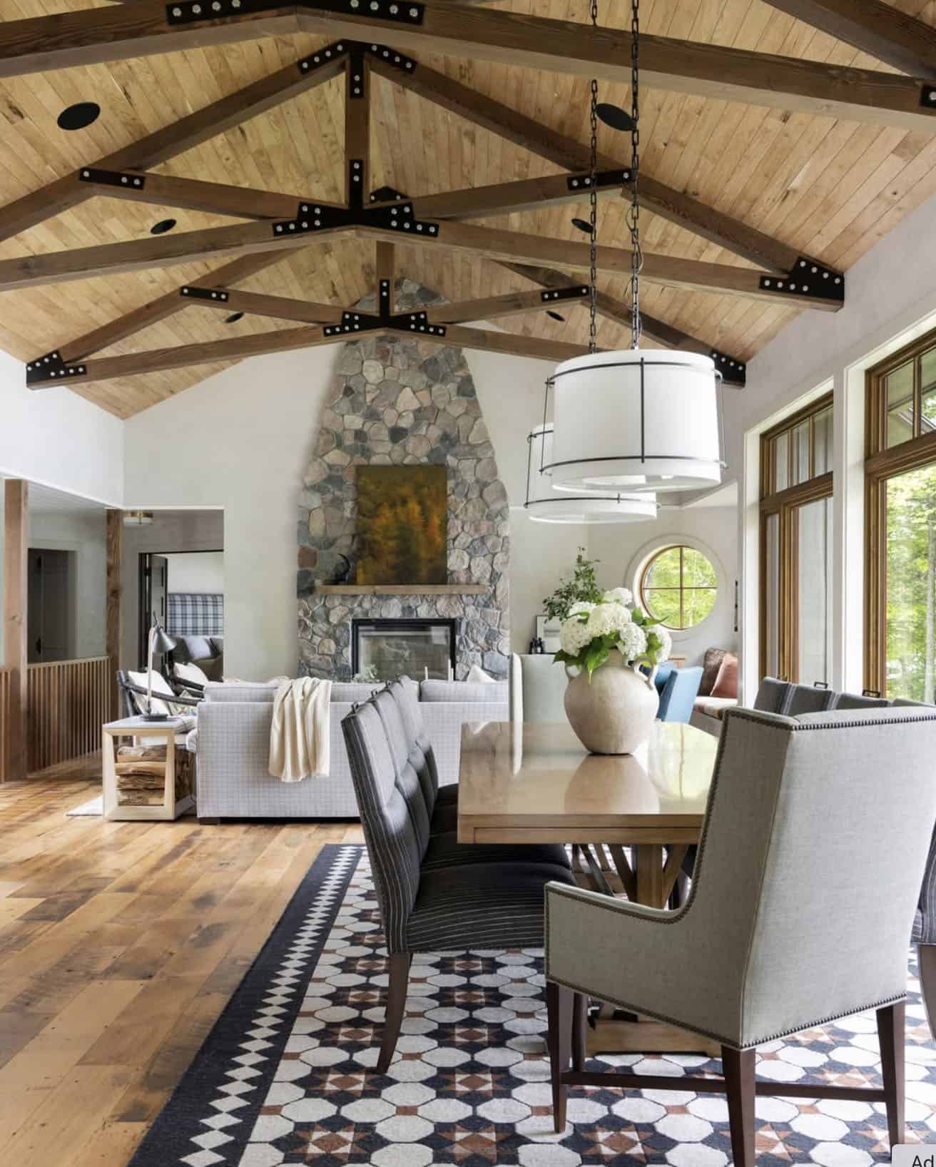 Inside a stunning lakefront home in Wisconsin with views over Balsam Lake
