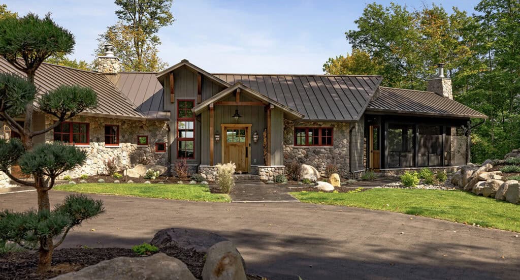 Inside a stunning lakefront home in Wisconsin with views over Balsam Lake