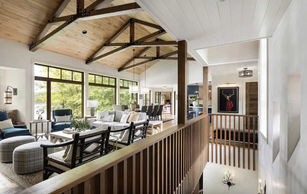 Inside a stunning lakefront home in Wisconsin with views over Balsam Lake
