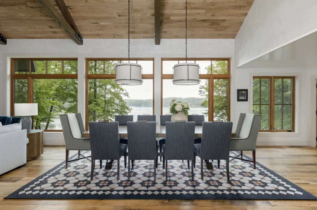 Inside a stunning lakefront home in Wisconsin with views over Balsam Lake