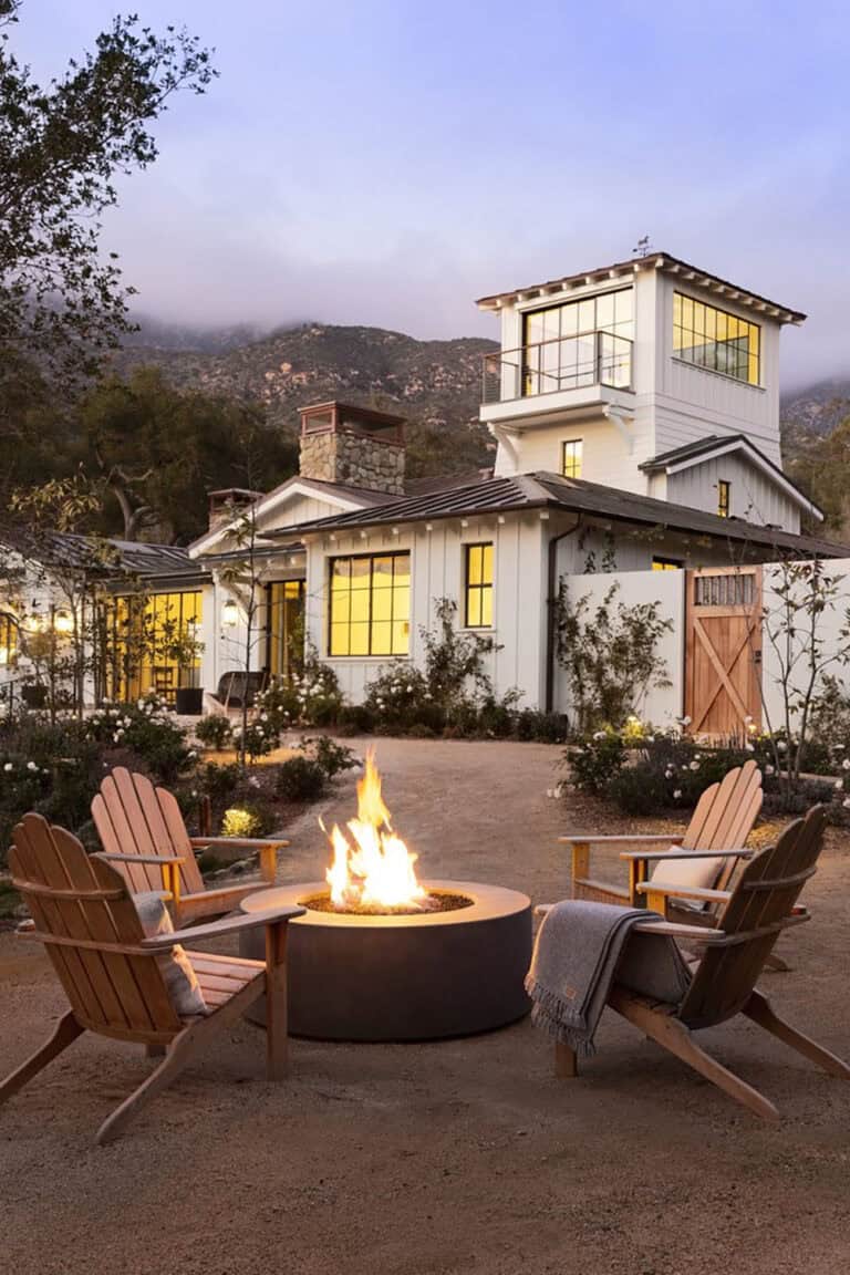 Inside a swoon worthy Montecito farmhouse with warm rustic modern style