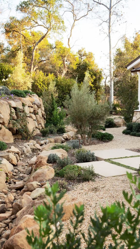 Inside a swoon worthy Montecito farmhouse with warm rustic modern style