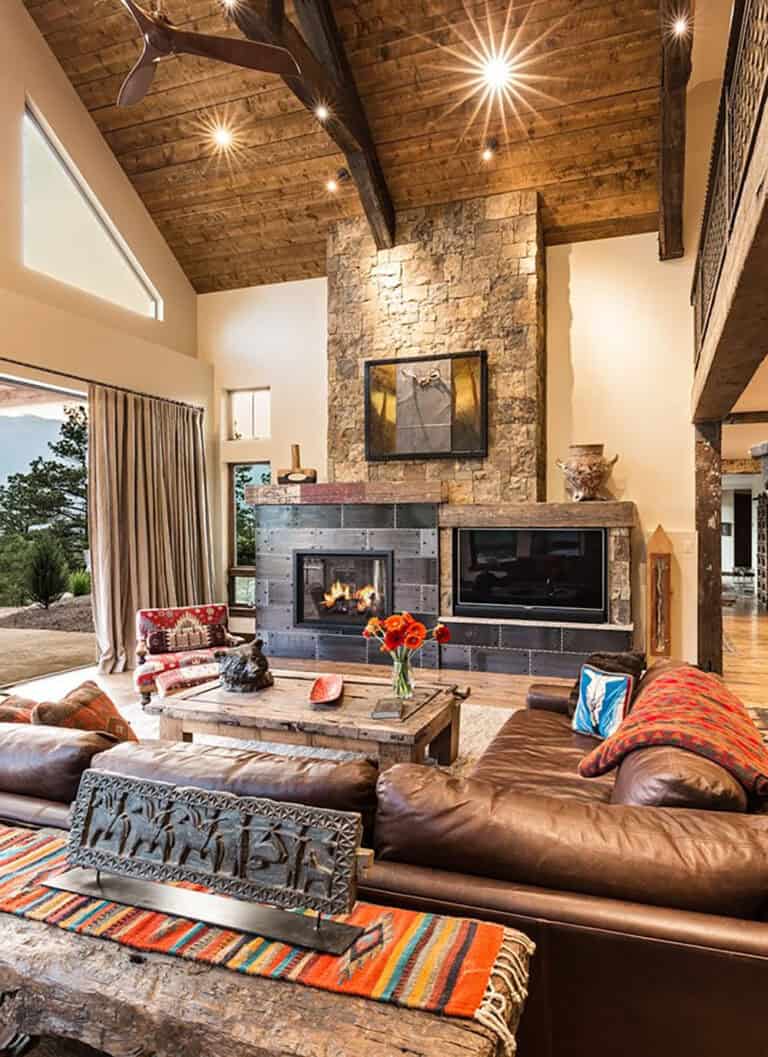 A rustic Colorado mountain home in the tranquil San Juan National Forest