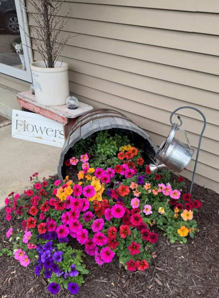 33 Best Spilled Flower Pot Ideas to Boost Small Garden Curb Appeal