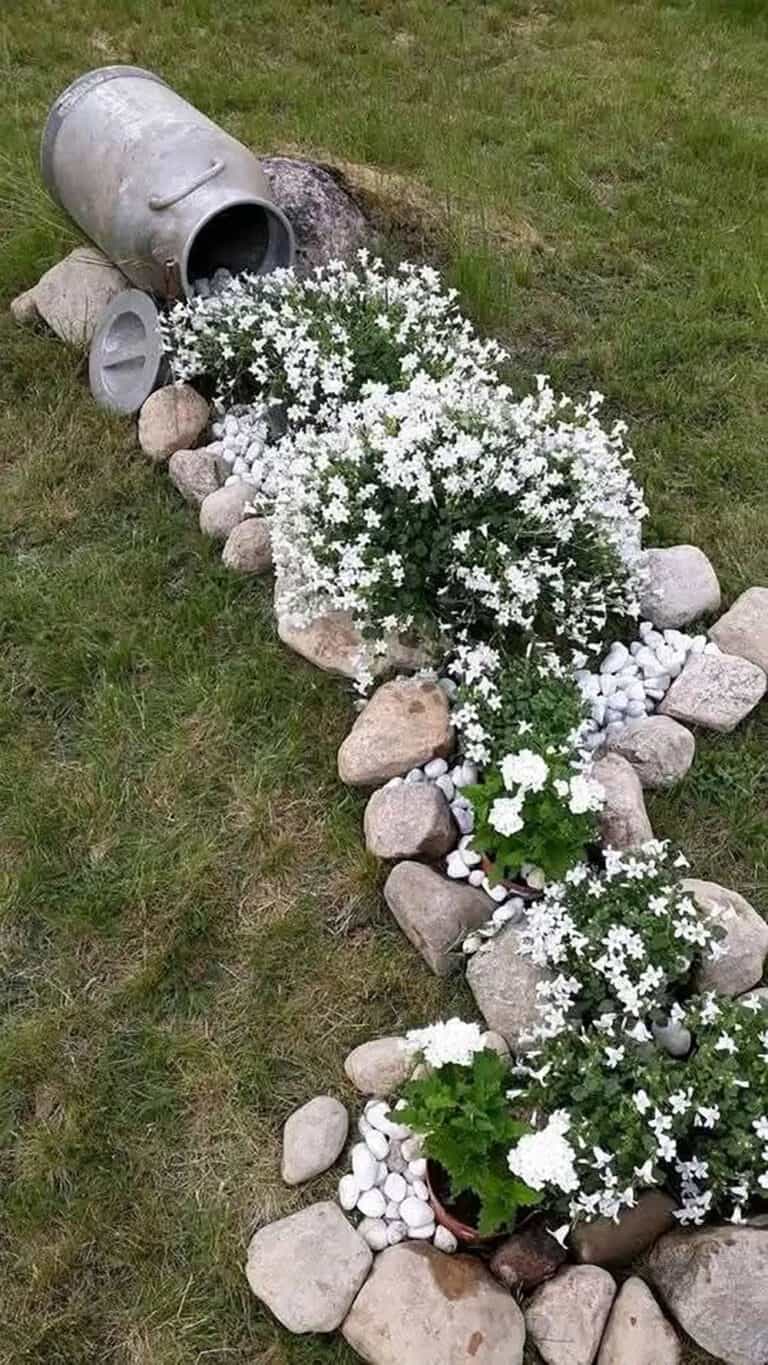 33 Best Spilled Flower Pot Ideas to Boost Small Garden Curb Appeal