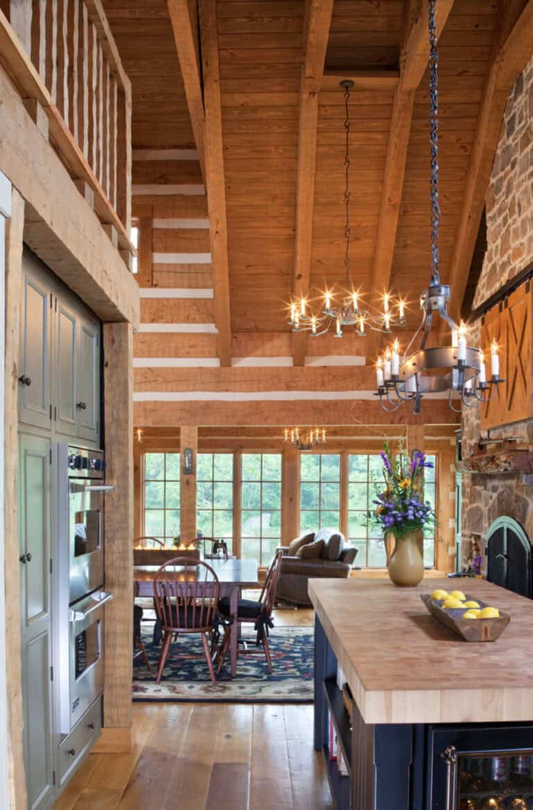 Tour this absolutely stunning Maryland farmhouse with peaceful lake views