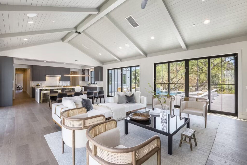 Step into this stunning modern farmhouse home in Napa Valley wine country