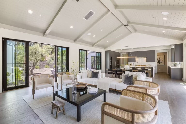 Step into this stunning modern farmhouse home in Napa Valley wine country