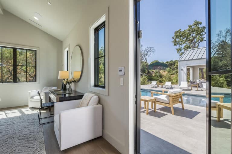 Step into this stunning modern farmhouse home in Napa Valley wine country
