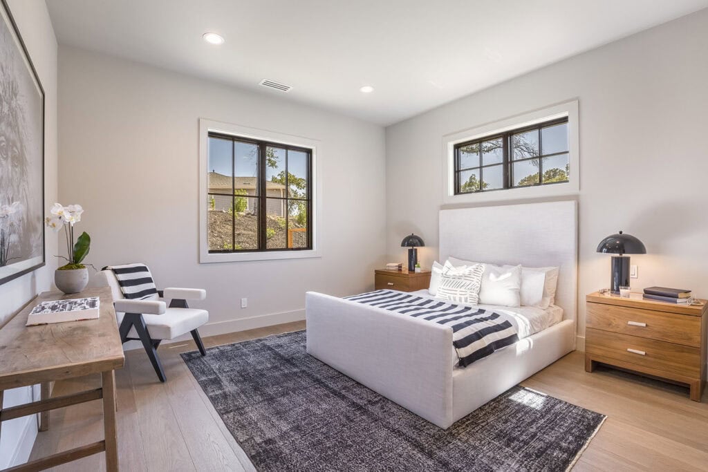 Step into this stunning modern farmhouse home in Napa Valley wine country