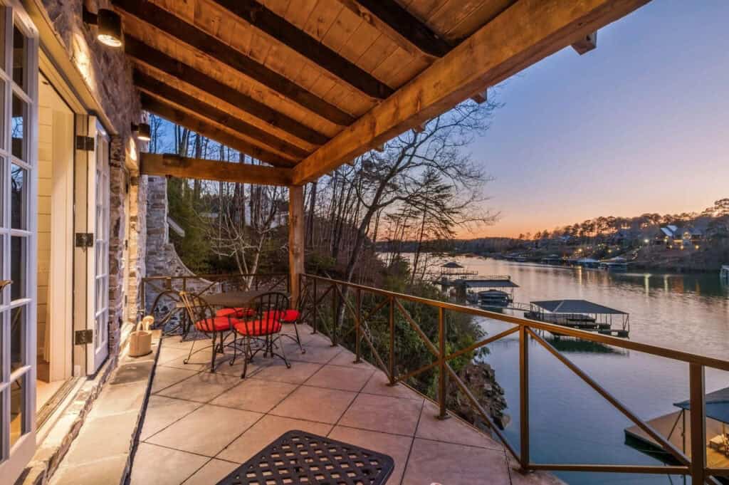 Step inside this picturesque Alabama lake house with a timeless stone ...
