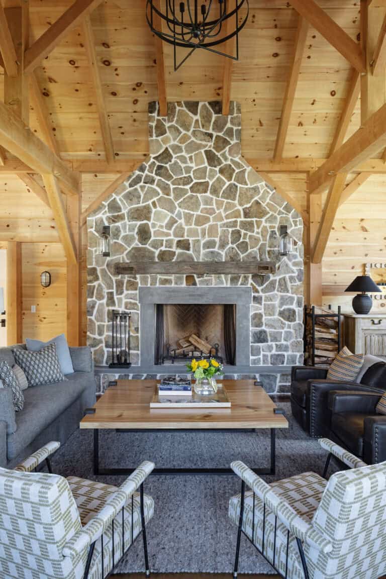 A cape style home on Martha’s Vineyard with warm and inviting interiors