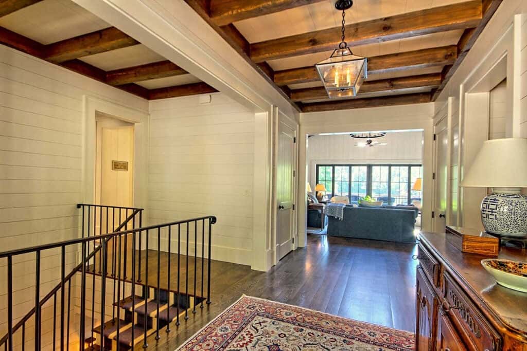 See this farmhouse inspired lakefront home in the North Georgia Mountains