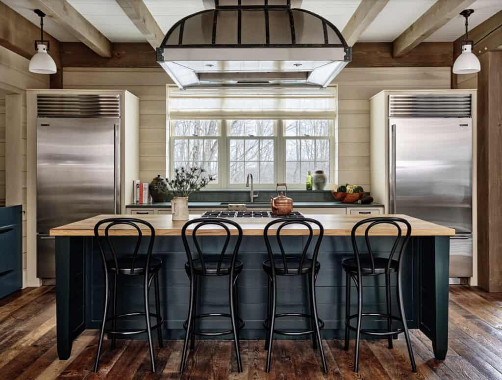 Step into this rustic modern Vermont barn house in the idyllic countryside